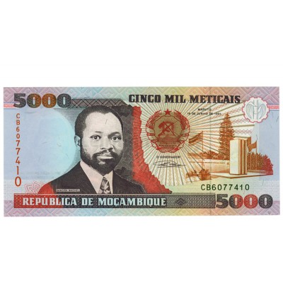 5000 Meticais - Moçambique 1991 NOVA